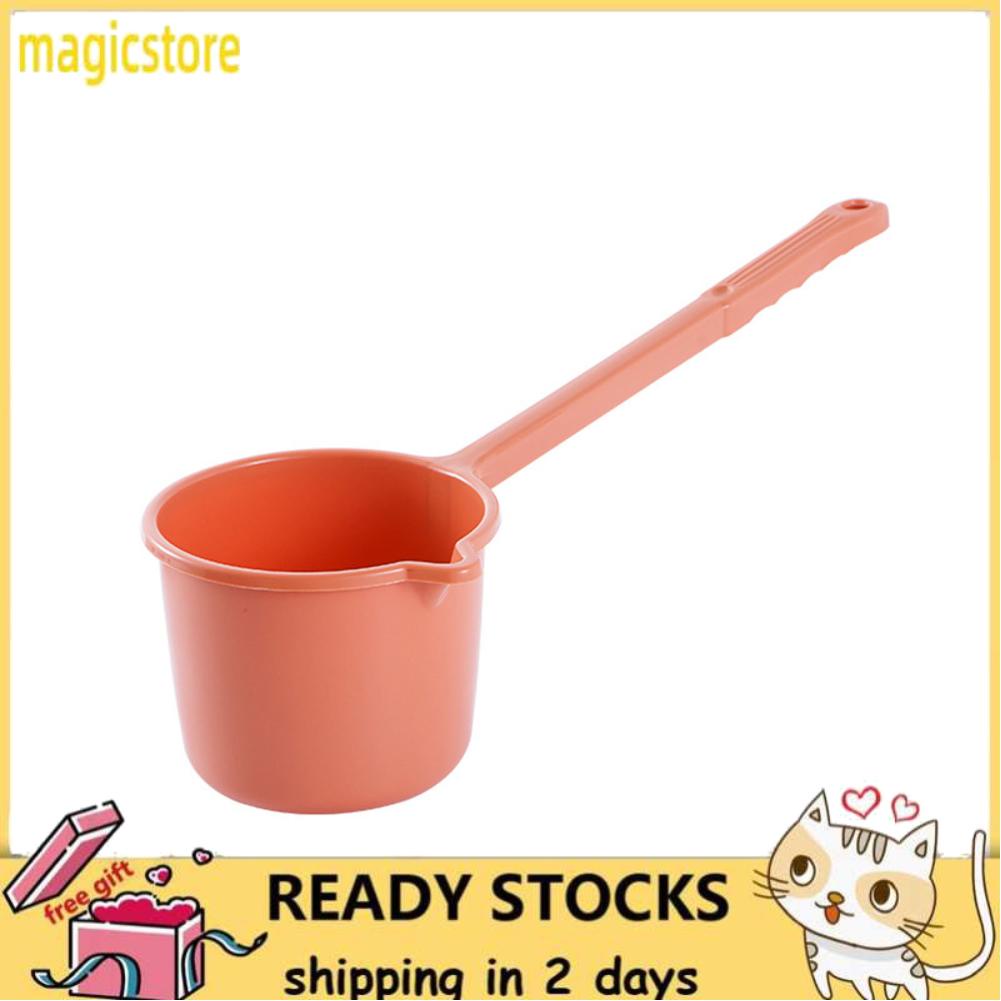 Magicstore Water Scoop Long Handle Plastic Thickened Red Orange Dipper ...