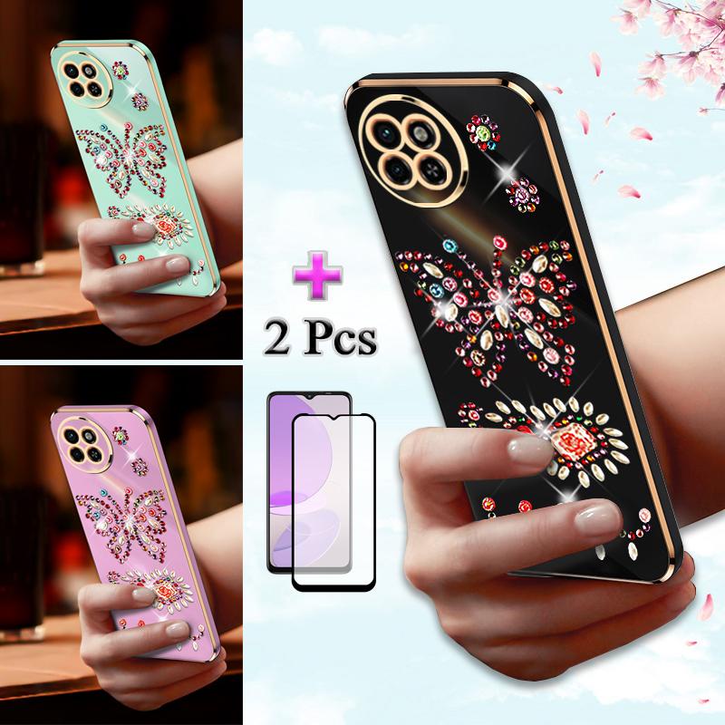 2 IN 1 For ITEL S23 Phone Case Traight Edge Electroplated Plating DIY ...