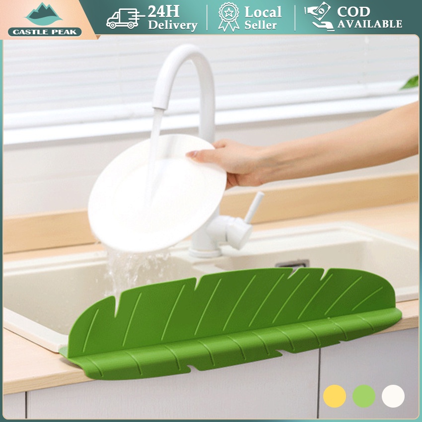 Kitchen Sink Water Splash Board Guard Leaf Style Oil -Proof Splashproof ...