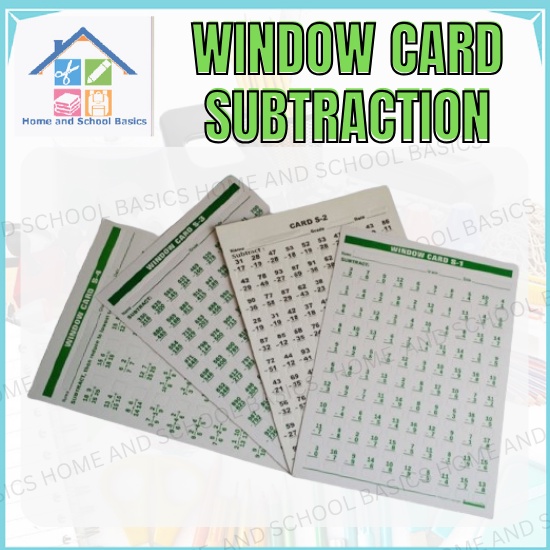 Window Cards Mathematics (SUBTRACTION) for Grade Levels | Shopee ...
