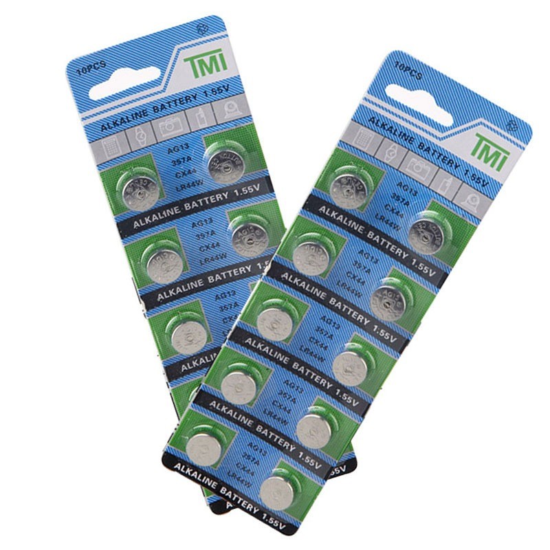 AG13/LR44/357A Button Battery 10Pcs Durable Alkaline Battery For Car ...