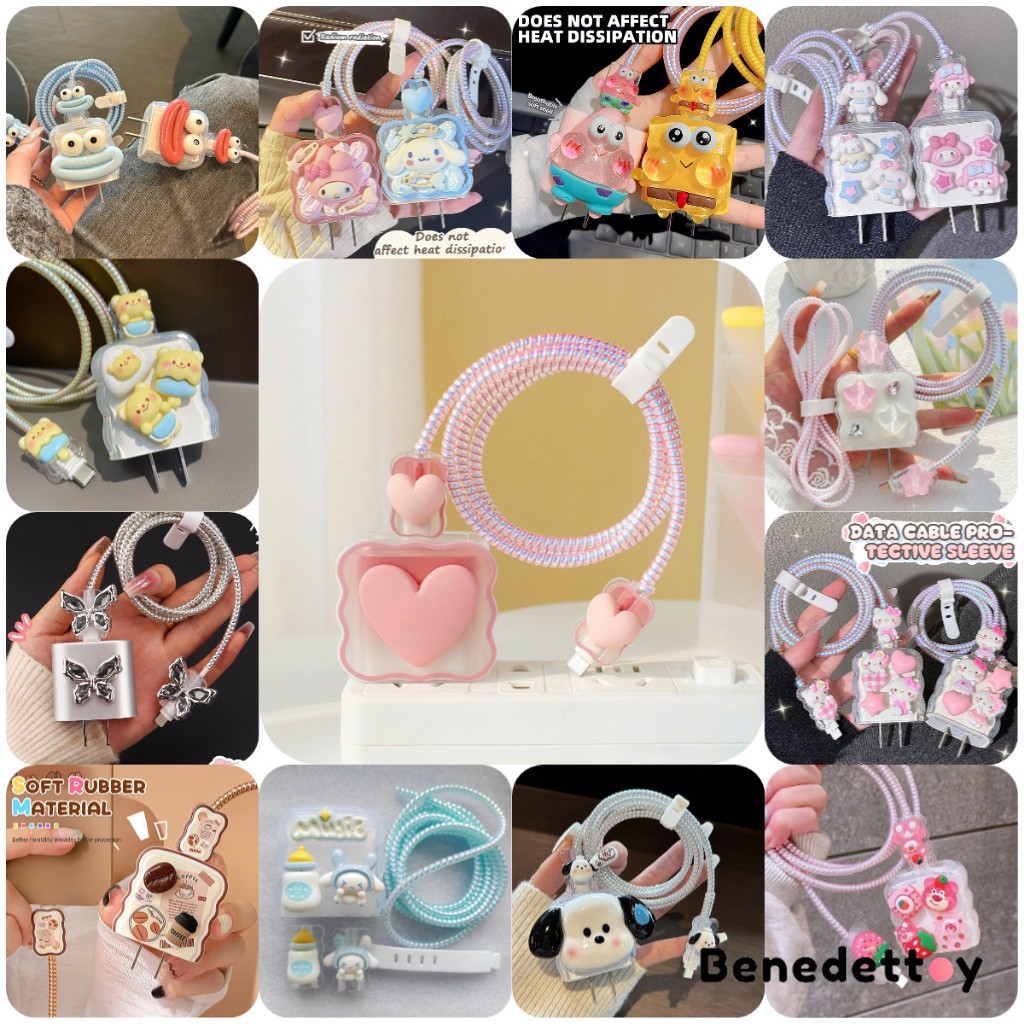 5Pcs/Set Cute Charger Protective Case 18/20W Anti Breaking Data Cable ...