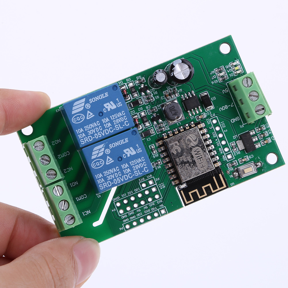 5# ESP8266 WIFI ESP-12F Development Board DC 5V 10A PCB Relay Module for Smart H [IceBeauty888 ...