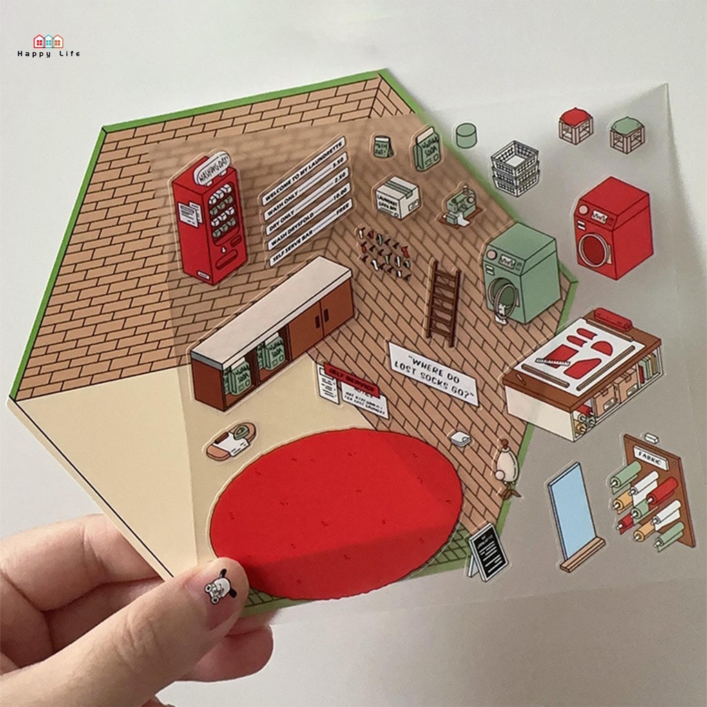 Fun DIY Stickers Scene for Kids Relief Stress Study Room Stickers ...