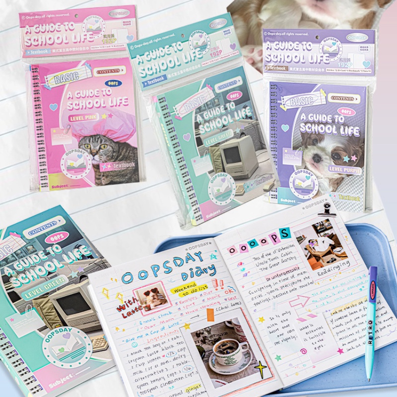 Cdaily|American Retro Notebook Large-Capacity Horizontal Line Blank ...