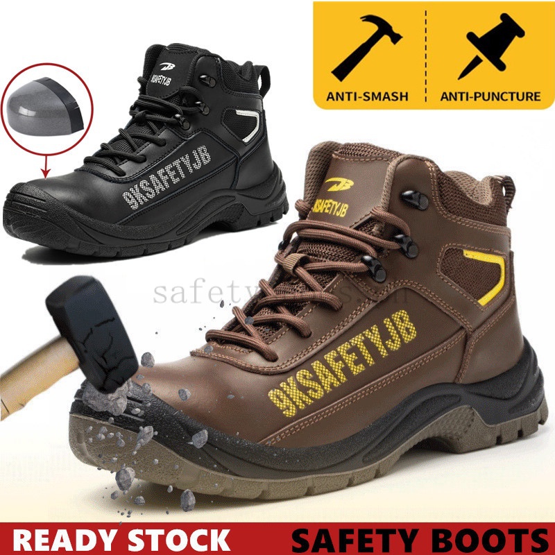 Quality Assurance Genuine Leather Waterproof Safety Boots High-cut ...