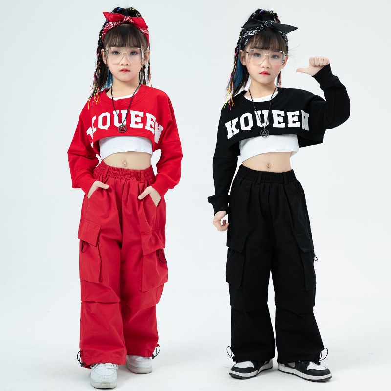 Children Street Dance Trendy Clothes Autumn Girls Hip-Hop jazz Dance ...