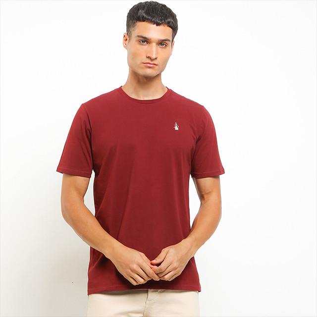 Hush Puppies Men's T-Shirt Adhesh 3 Maroon | Shopee Philippines