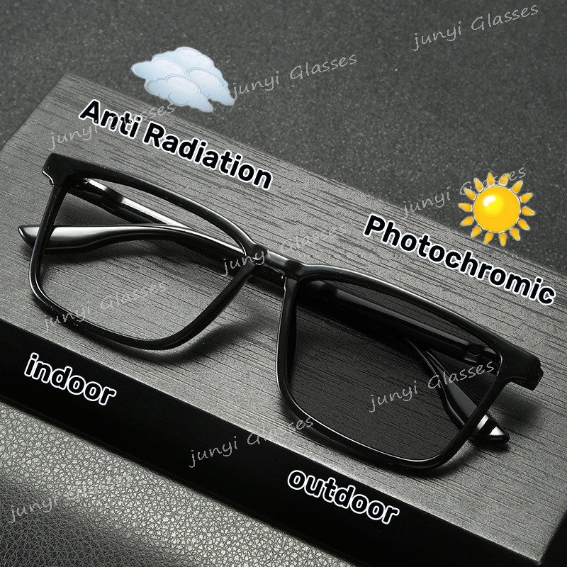 Photochromic Anti Radiation Eye Glasses For Women Men Anti Rad Sun ...