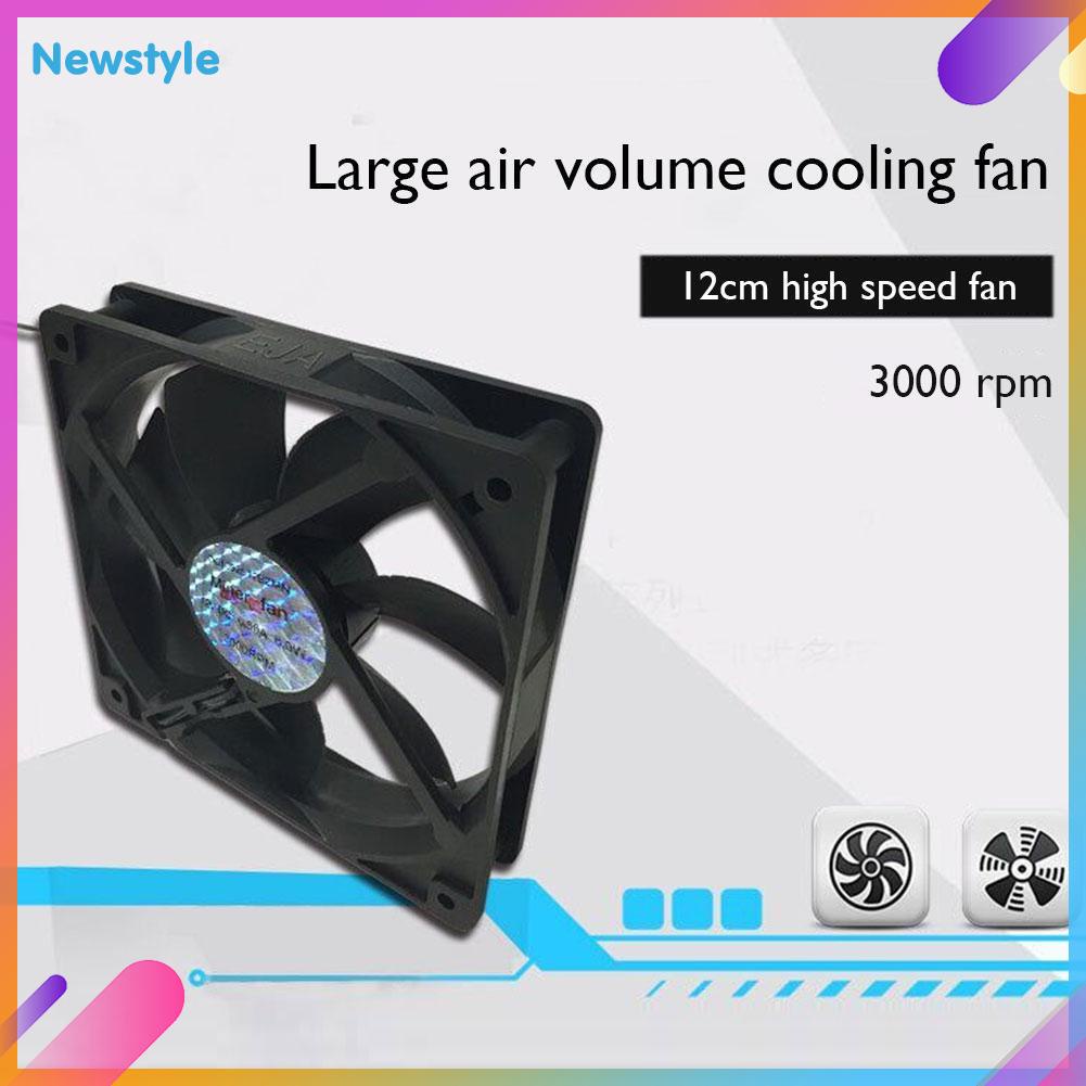 12cm Cooling Fan 12V PC Box Chassis Cabinet Radiator Fan for Computer ...