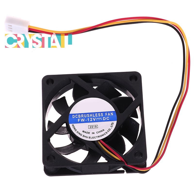 Crystal- 1Pc 6010 60MM 60*60mm Cooling Fan 12V 3Pin Cooler Heatsink ...