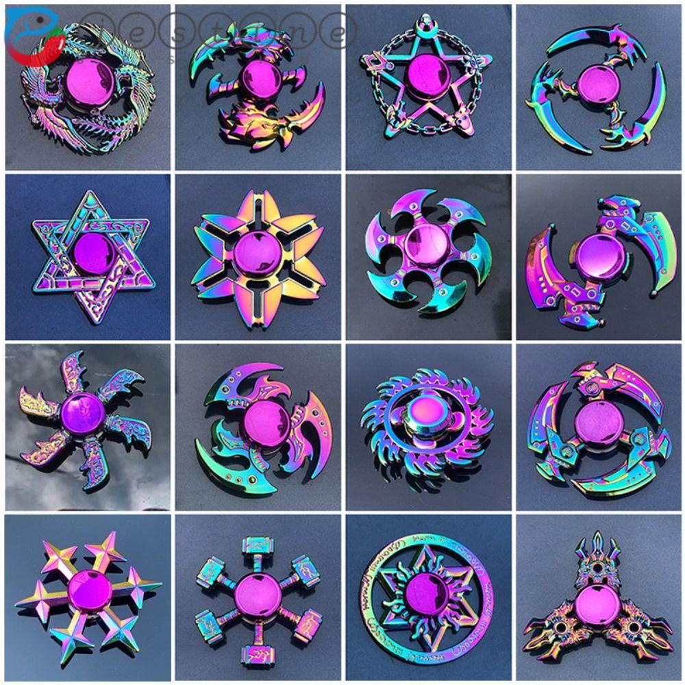 JESTINE Hand Spinner, Dragon Wings Alloy Metal Rainbow Finger Spinner ...