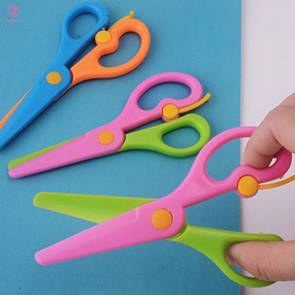 Children Safety Scissors Home Student Non-Stick Scissors | Shopee ...