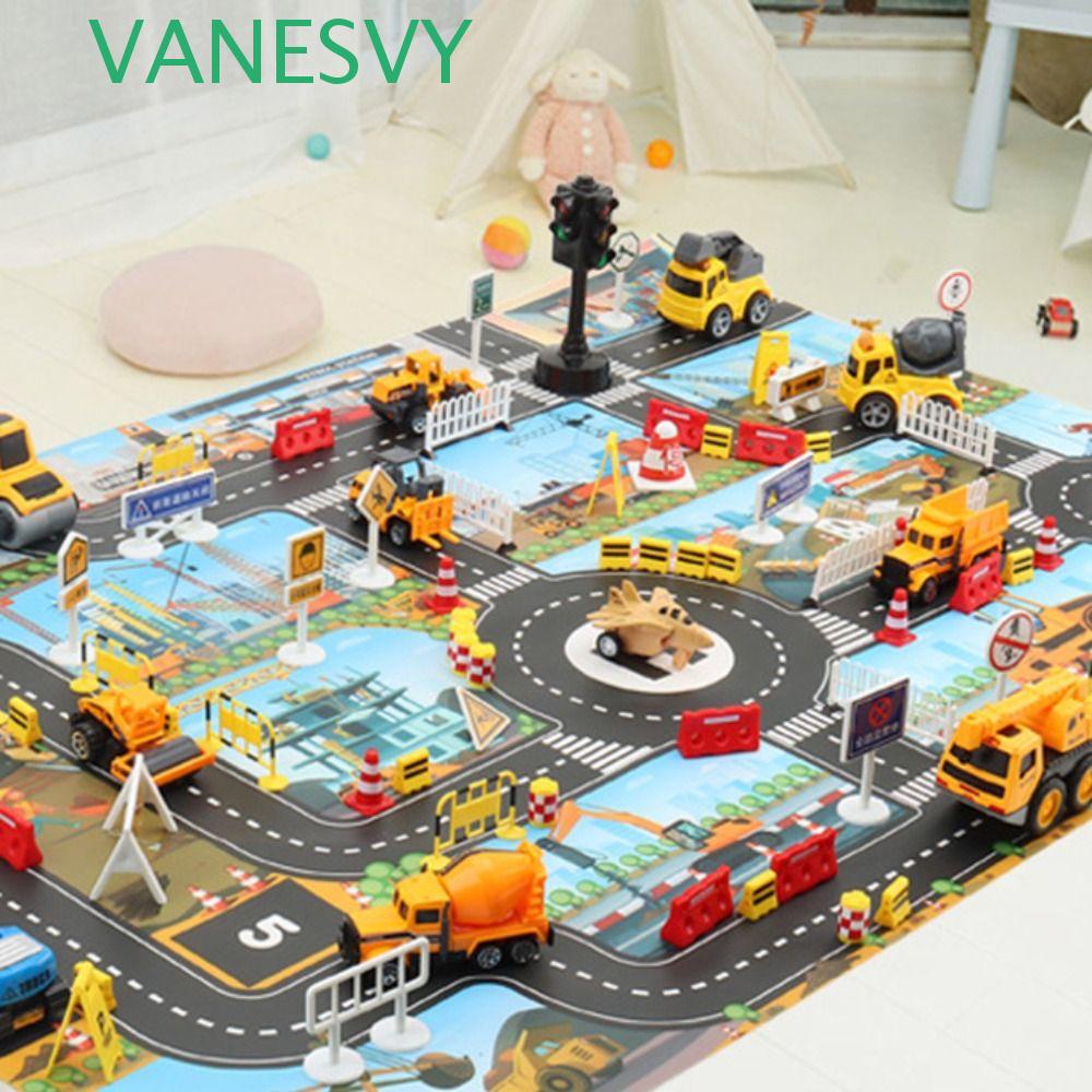 VANESVY City Parking Lot Roadmap Mats For Baby Cartoon Baby Play Mat ...