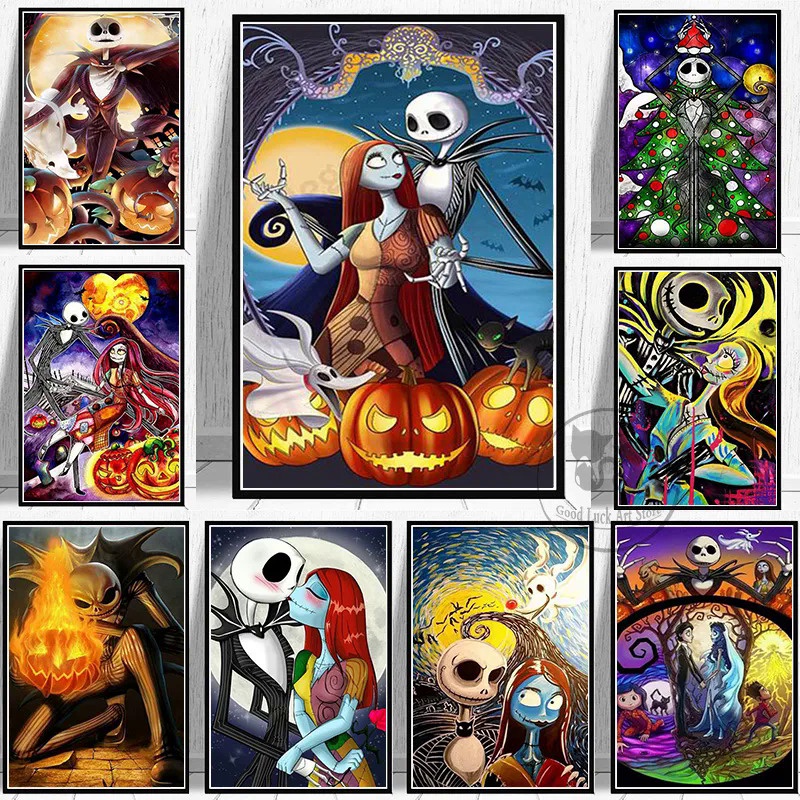 Tim Burton's Corpse Bride Canvas Painting Nightmare Before Christmas ...