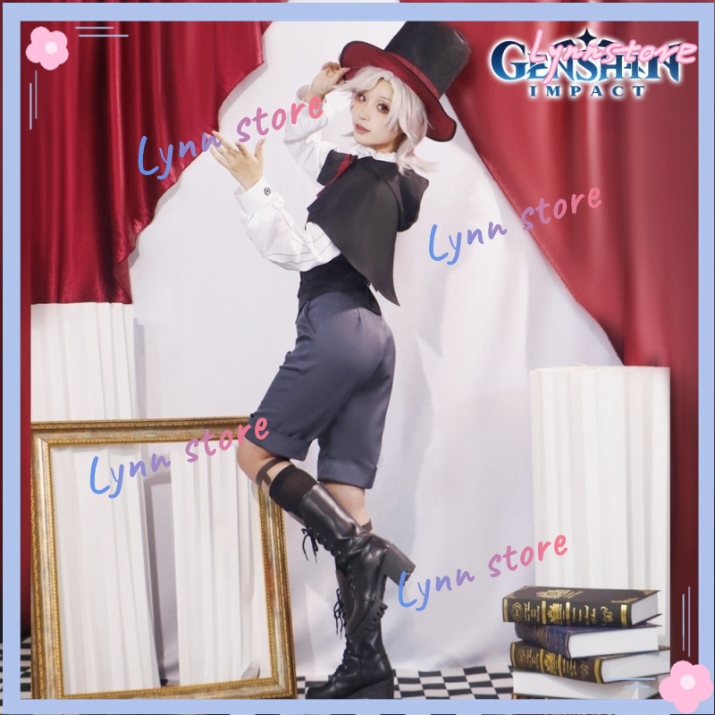 Childhood Lyney Lynette Cosplay Costume Game Genshin Impact Costume ...