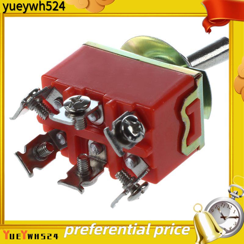【yueywh524】AC 250V 15A Latching 3 Way On-Off-On Single Pole Double ...