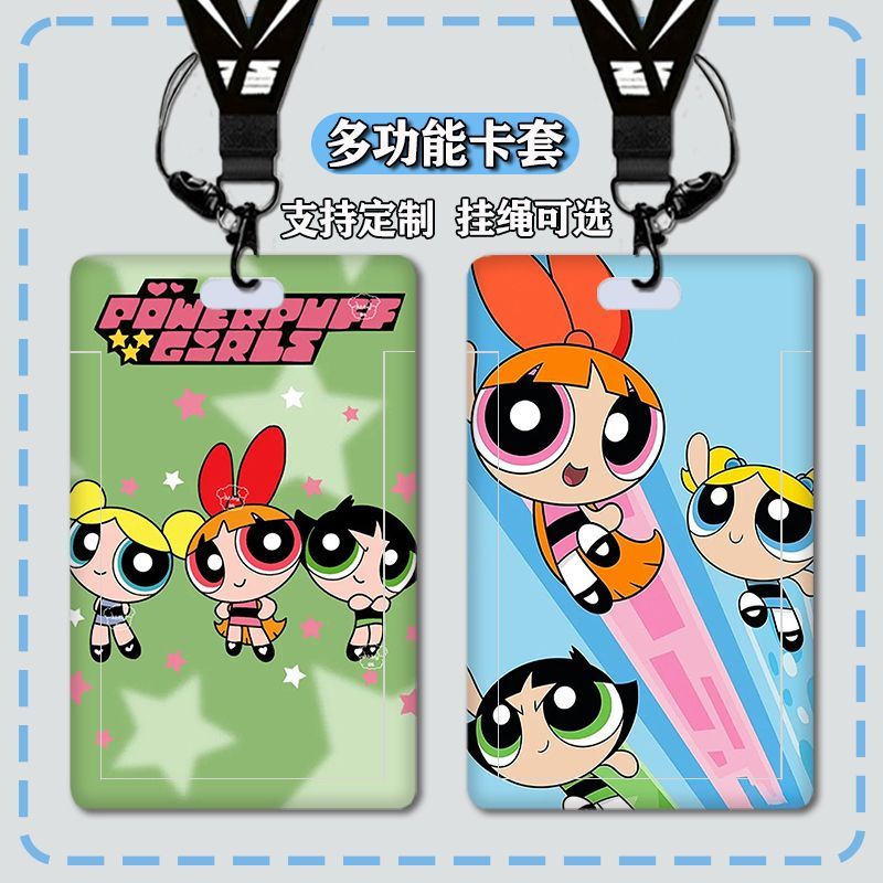 The powerpuff girls DIY Student ID Card Holder Personal ID Card Case ...