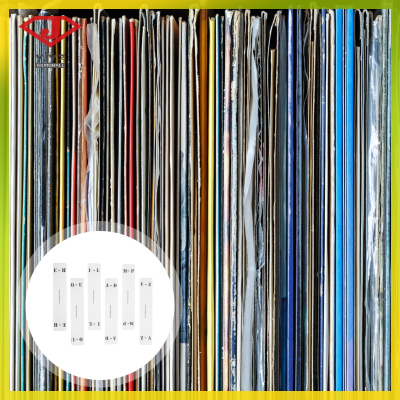 yuanjingyouzhang 6 Pcs Clear Cds Record Sorting Card Index Cards Labels ...