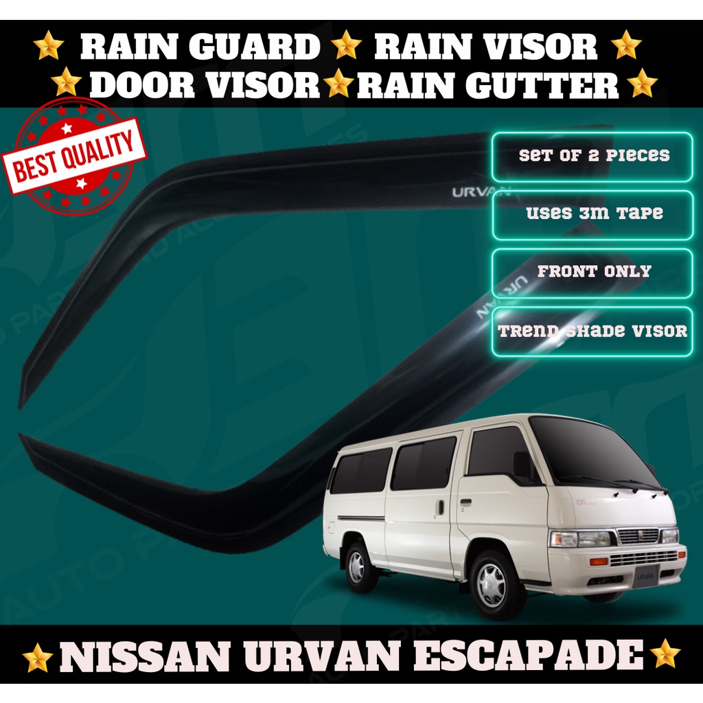Nissan Urvan Escapade Front 2 Doors Rain Guard Door Visor | Shopee ...
