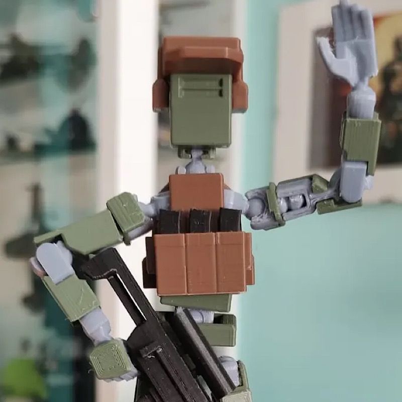 3d Printing Multi-Joint Action Figure Lucky 13 Whole Body Mechanical ...