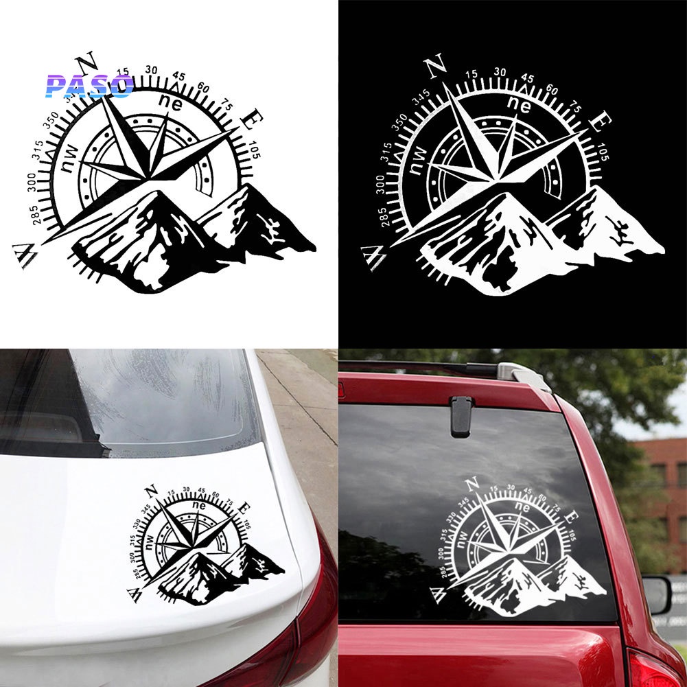 PCA-Mountain Compass Car Vehicle Body Window Reflective Decals Sticker ...