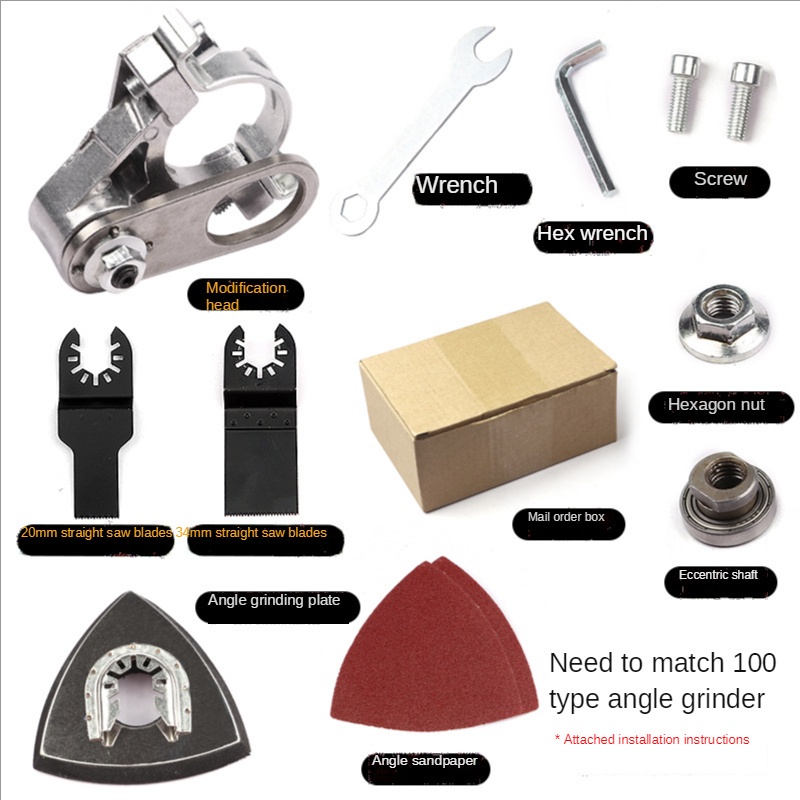 New Cordless Oscillating Multi Tool Angle grinder conversion tool head ...