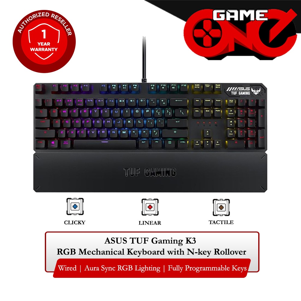 ♞Asus TUF K3 RGB Mechanical Gaming Keyboard | Shopee Philippines