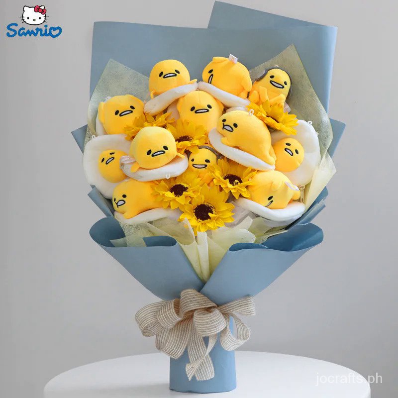 Anime Sanrio Gudetama Kawaii Egg Plush Bouquet Cartoon Creative Cute ...