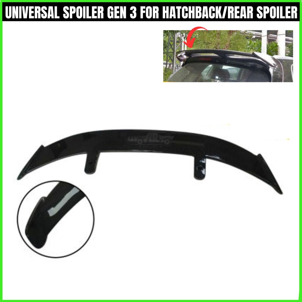 UNIVERSAL SPOILER GEN 3 FOR HATCHBACK/REAR SPOILER WING/HATCH BACK ...