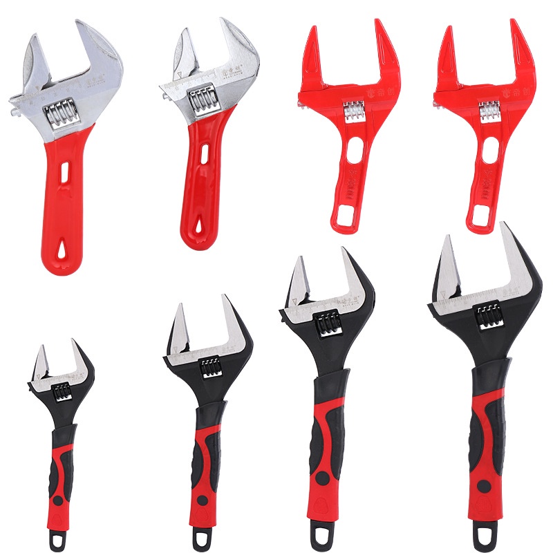 Adjustable Wrench Open Mouth Large Opening Bathroom Wrench Short Handle ...