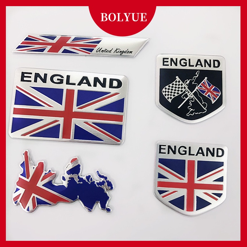 Union Jack Car Logo Metal Body Sticker Decorative Sticker | Shopee ...