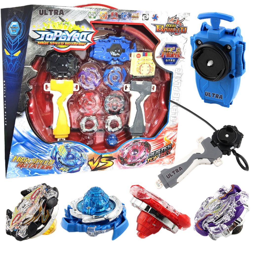 Case Arena Beyblade 4 Beyblades Burst 1 Launcher Top Arena Beyblade ...