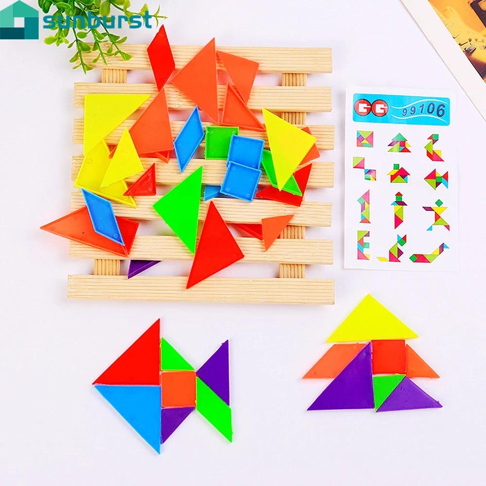 7Pcs/Bag Mini Tangram Puzzles - Montessori 3D Tangram Toys - For Kids ...