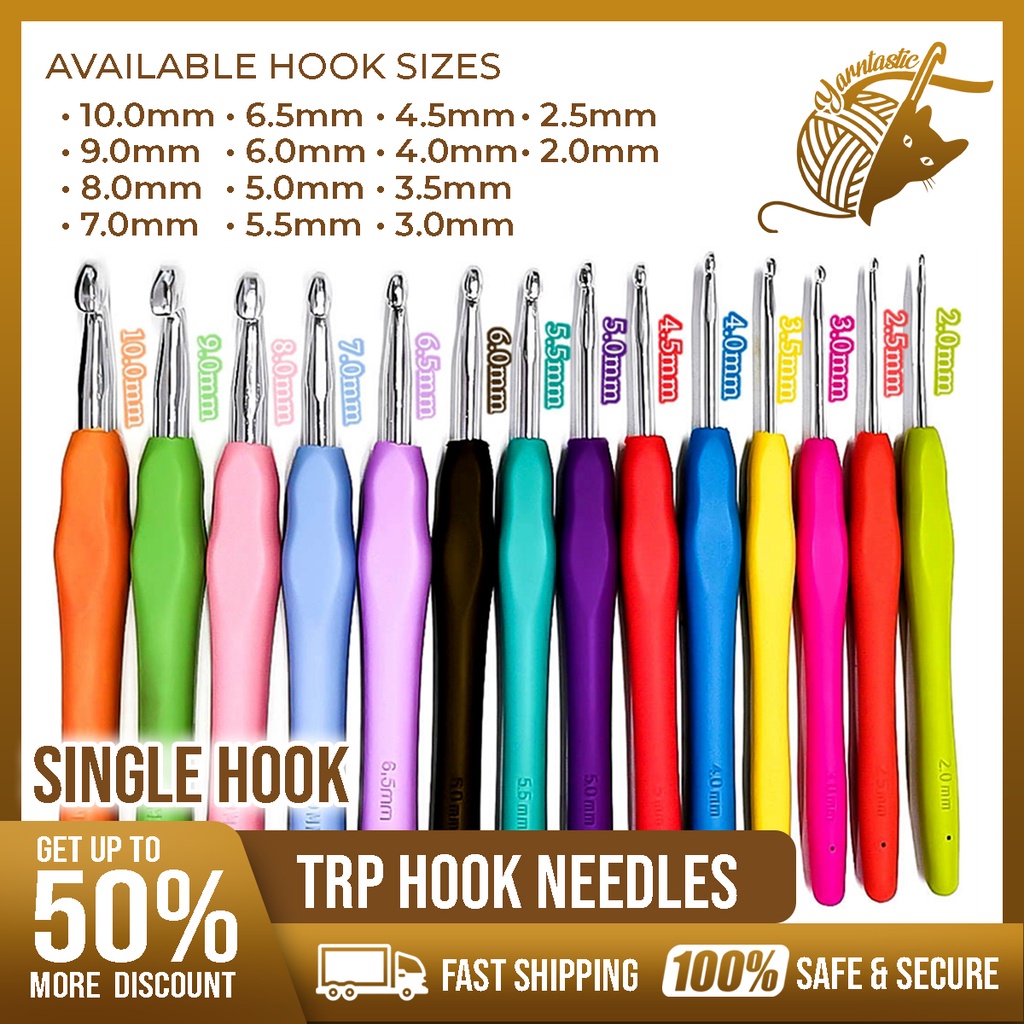 YT Crochet Hooks Needles Stitches Knitting Craft Tpr Hook 1Pc. | Shopee Philippines