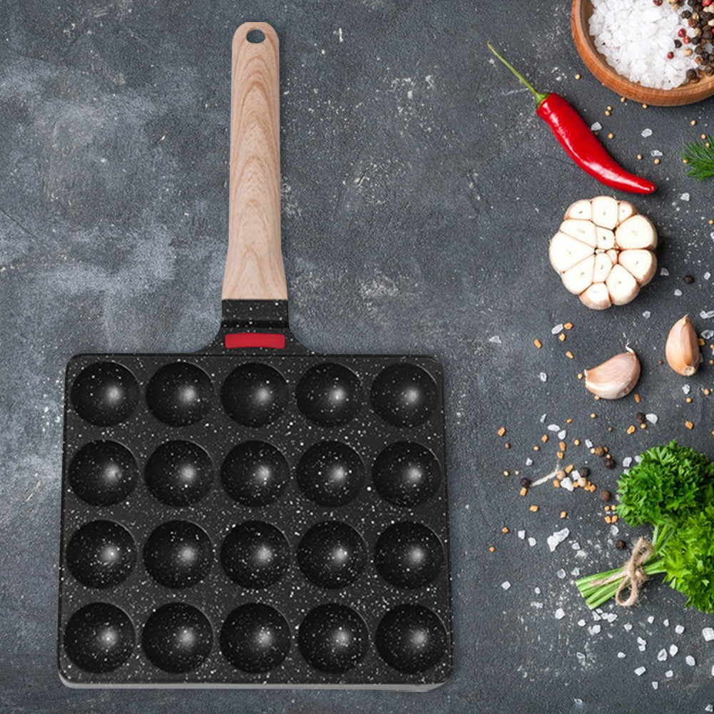 Nonstick Takoyaki Pan 20 Holes Cooking Grill Baking Pan Octopus Ball ...