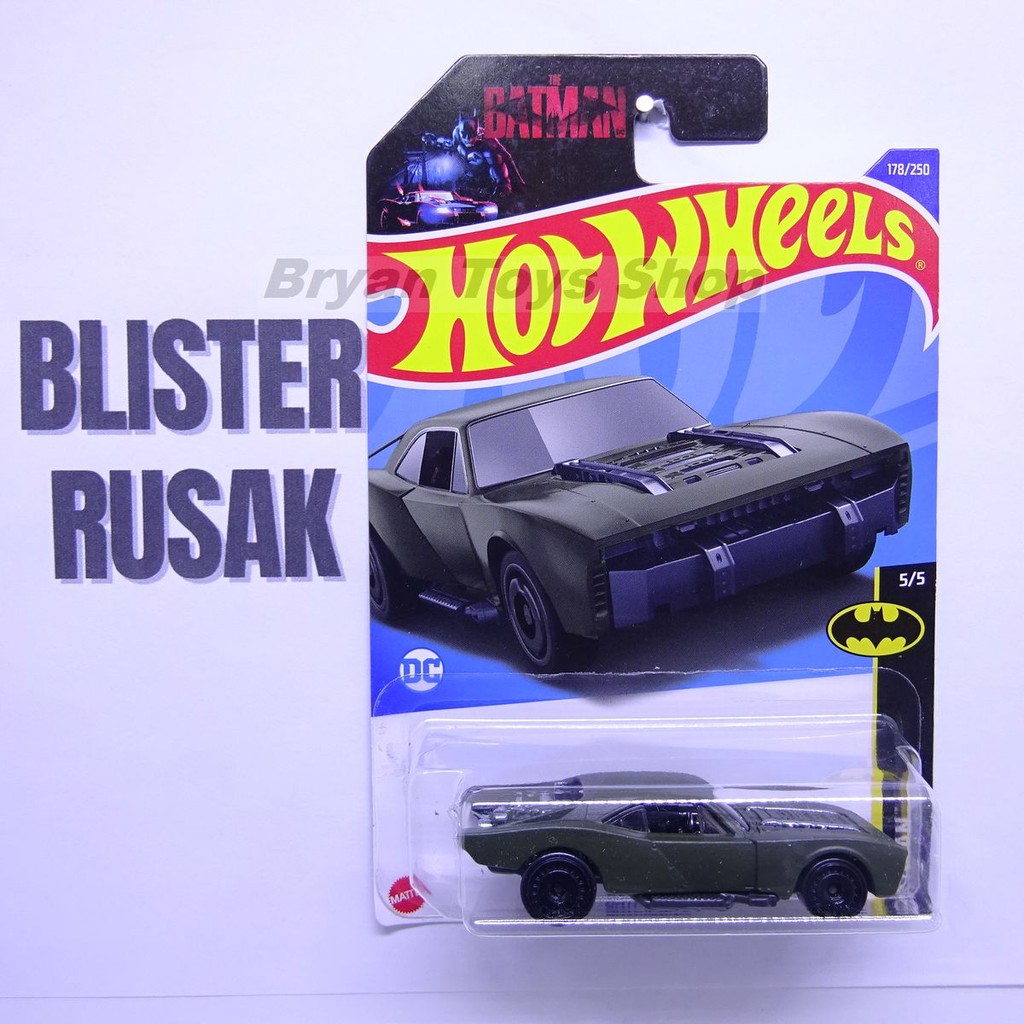 HIJAU Matte Green Batmobile Perseverance Hot Wheels Card The Batman ...