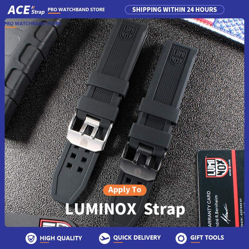 Apply To LUMINOX 23mm Rubber Watch Strap For 8800 3080 Series | Shopee ...
