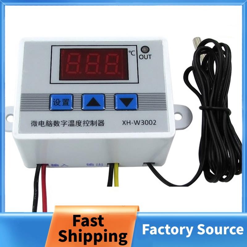XH-W3002 220V Digital LED Temperature Controller 10A Thermostat Control Switch Probe with ...