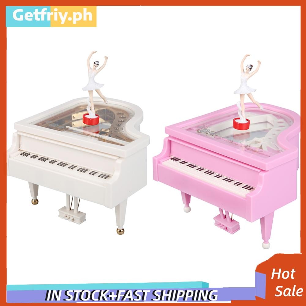 Romantic Piano Model Dancing Ballerina Music Box Clockwork Musical ...