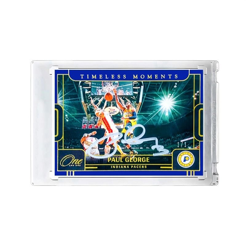 Paul George Signature Star Card Homemade Card 1/1 Braided Refraction ...