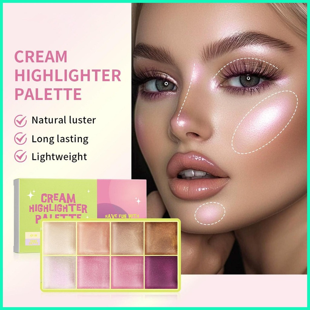 Contour Palette For Fair Skin 8 Colors Face Contouring Palette Long ...