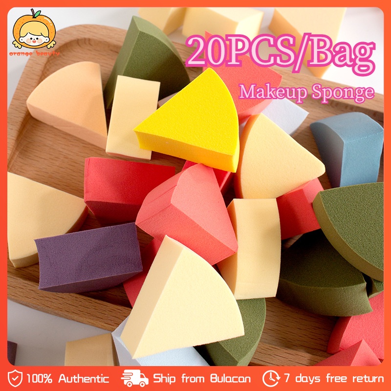 20Pcs Triangle Makeup Blender Liquid Foundation Powder Wet and Dry ...