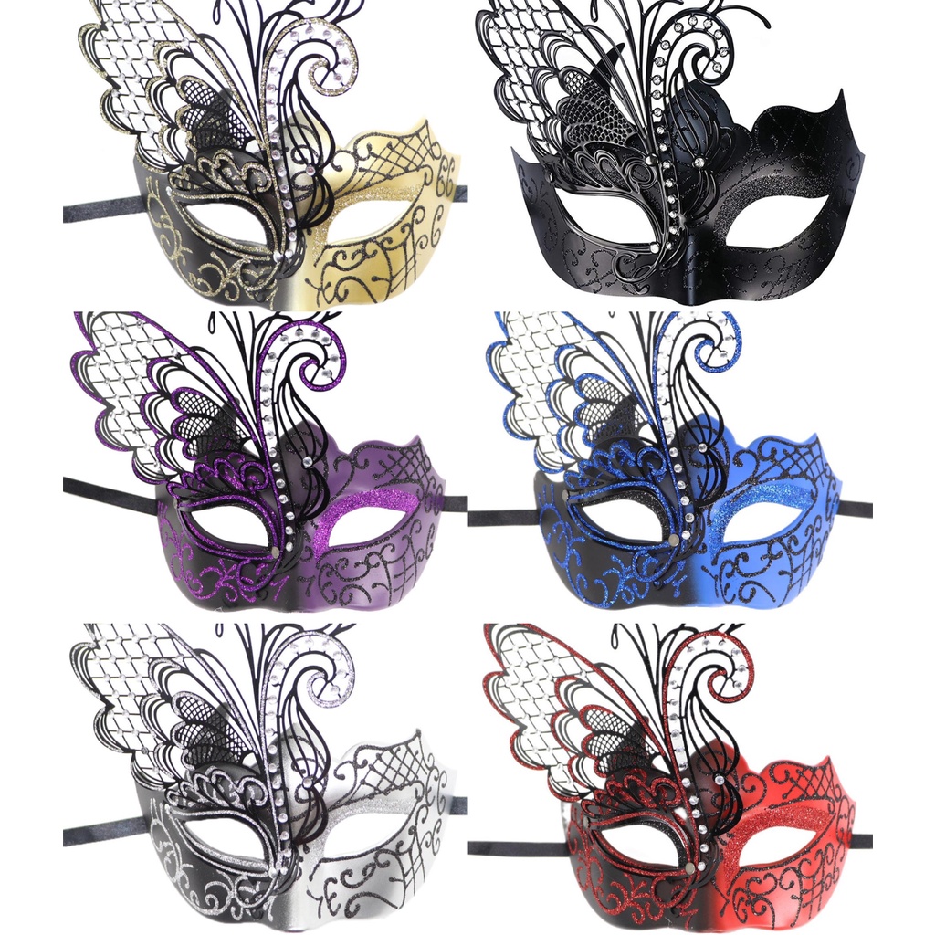 Butterfly Masquerade Mask Metal Iron Halloween Carnival Easter Show ...