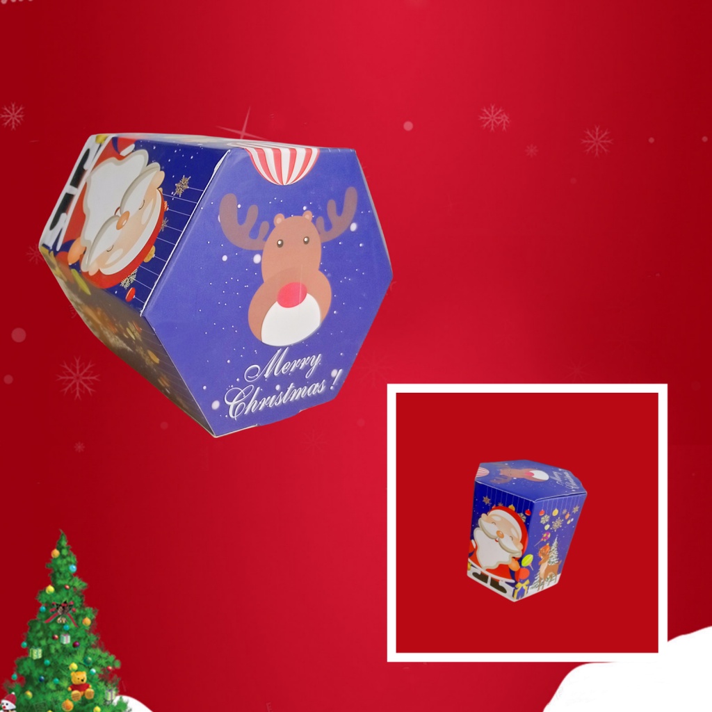 Christmas Eve Apple Packaging Box Christmas Fruit Gift Box Hexagonal ...
