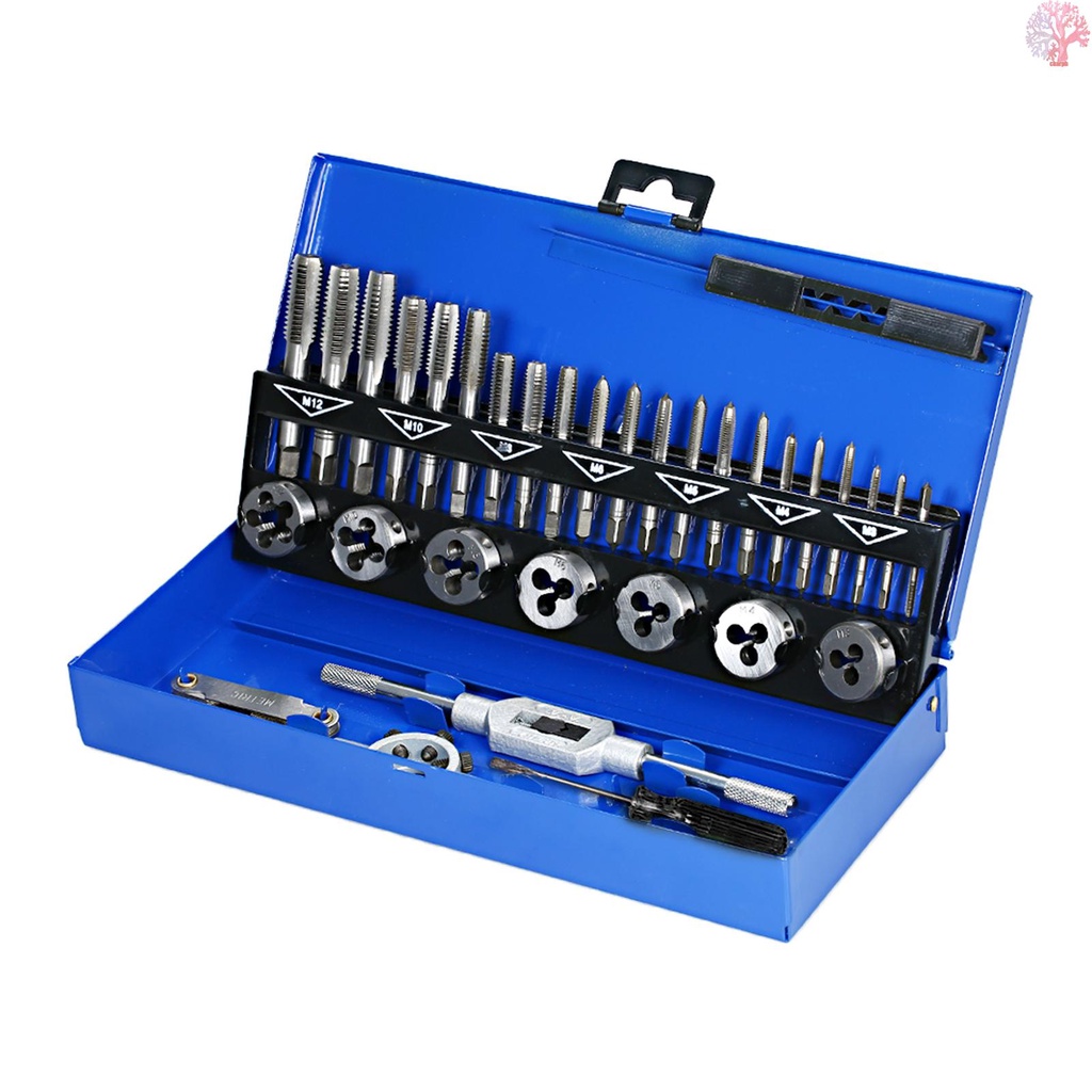 I-32 PCS HSS Tap and Die Set Metric Wrench Cut M3-M12 Hand Threading ...