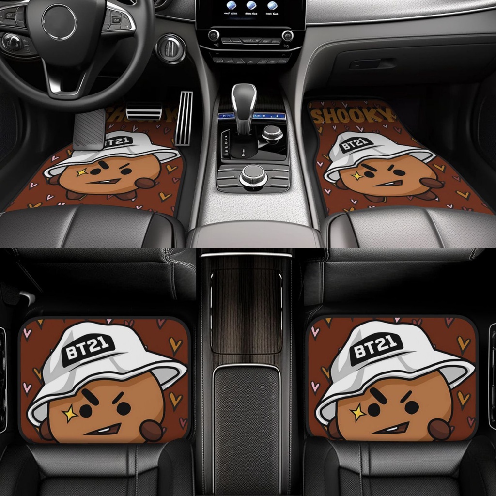 BT21 BTS Car floor mats Car universal high-end carpet floor mats Car ...