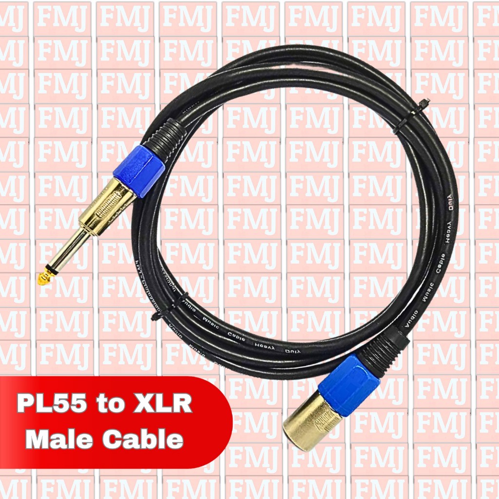 FMJ Audio Mixer Cable Cord XLR MALE to PL 55 6.35 Cable Professional ...