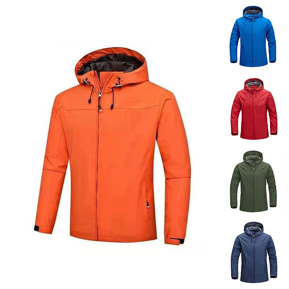 Trench Coat Men's Hardshell Casual Hooded Jacket Windbreaker | Shopee ...