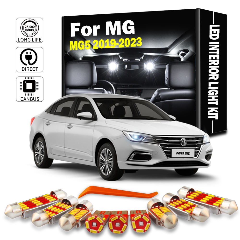 9Pcs LED Interior Dome Reading Light License Plate Lamp Kit For MG 5 ...